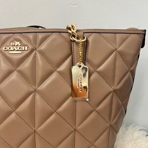 Coach | Bags | Coach Ava Chain Tote In Quilted Leathe | Poshmark